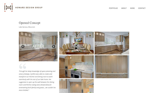 Howard Design Website - Brad Miller Design
